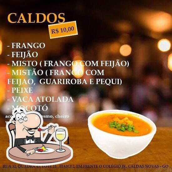 Menu em Casa De Caldo Panela Quente restaurante, Caldas Novas, -000