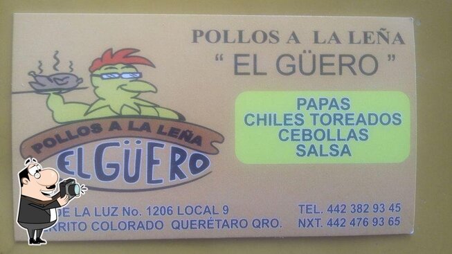 Menu at Pollos A La Leña El Güero restaurant, Santiago de Querétaro
