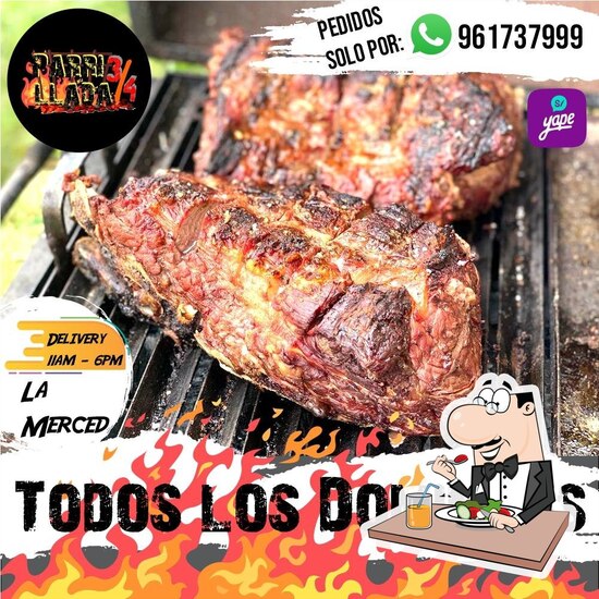 Menu at Parrillada 3/4, La Merced