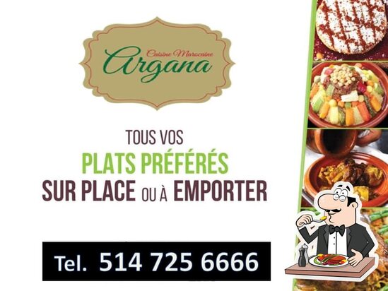 Menu at Argana Restaurant, Montreal