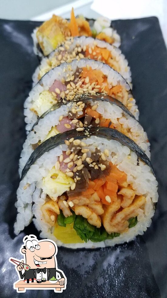 Menu at Itawon King Kimbap restaurant, Seoul