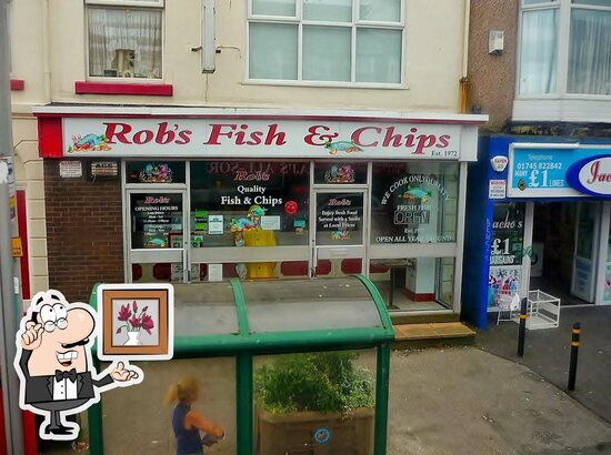 Menu at Rob's Fish & Chip Shop fast food, Pensarn