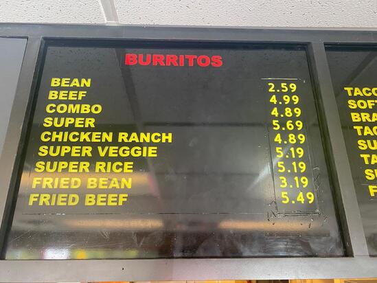 Menu at Taco Delite fast food, Medford, Morrow Rd