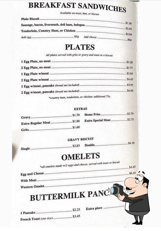 Menu at Christie's Kitchen restaurant, Polkville