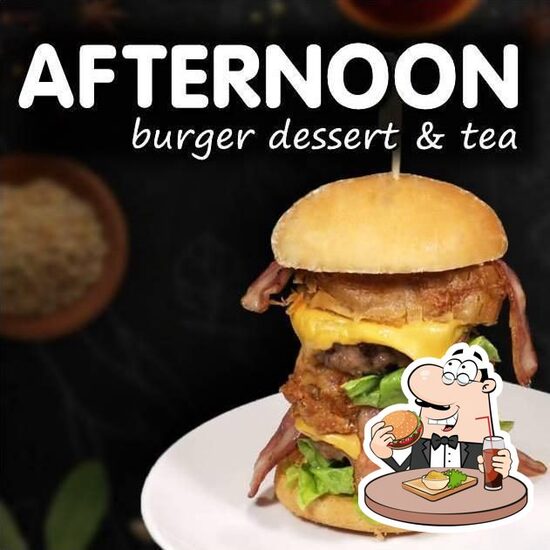 AFTERNOON burger dessert & tea เบอร์เกอร์ สเต๊ก บิงซู คากิโกริ ชาพะยอม ...