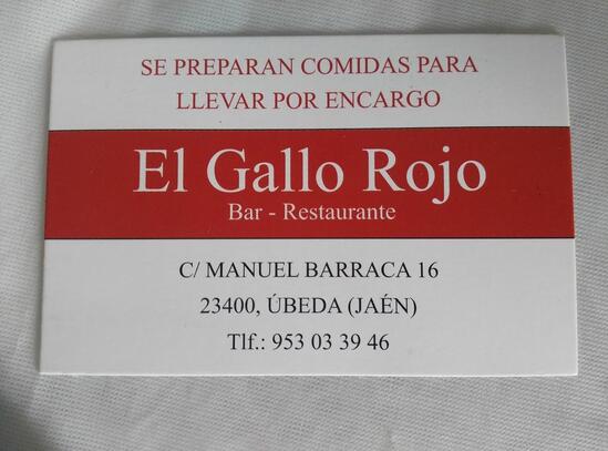 Restaurante el Gallo Rojo, Úbeda - Menú del restaurante, precios y reseñas