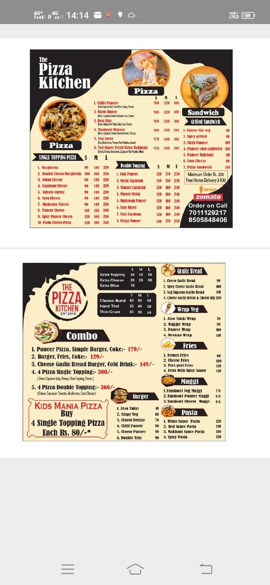 Menu at PIZZA 27, New Delhi