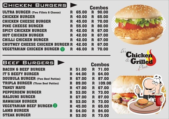 Menu at It's Chicken & Grilled Plus Northview restaurant, Johannesburg