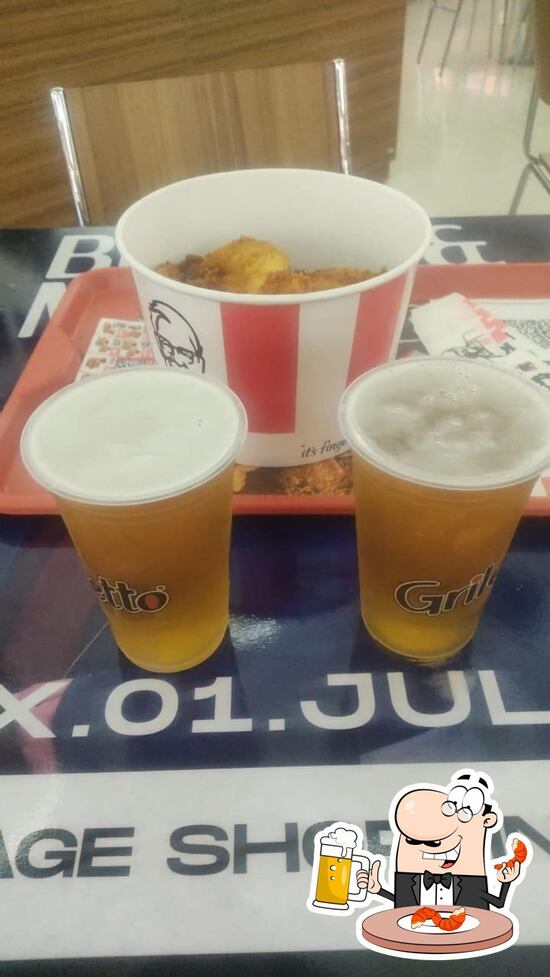 Menu em KFC restaurante, Betim
