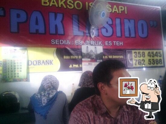 Menu at Bakso Iso Sapi Pak Lasino restaurant, Semarang