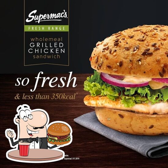 Menu at Supermac's Charleville restaurant, Ireland, Main St