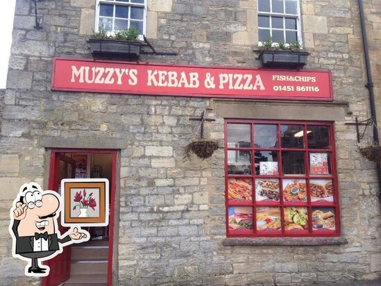 Menu at Muzzys Kebab & Pizza fast food, Bourton-on-the-Water