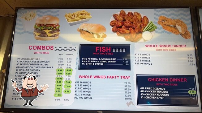 Menu at JJ’s Fish and Grill restaurant, Brinkley