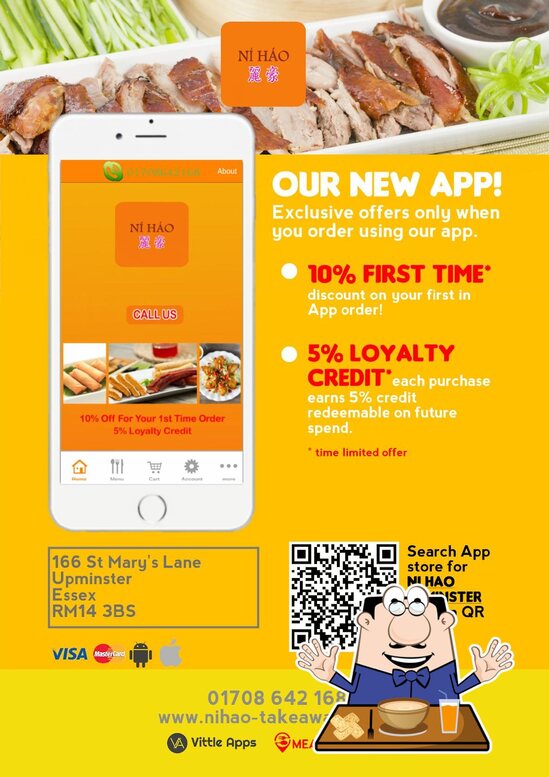 Ni Hao Chinese Takeaway, Upminster - Restaurant menu, prices and reviews