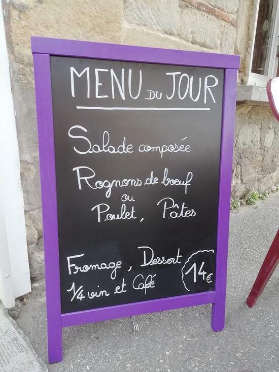 Menu at La Cocotte d'Eyzin pub & bar, Eyzin-Pinet