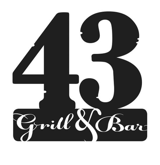 Menu at 43 Grill & Bar, USA, Bucksducks Rd