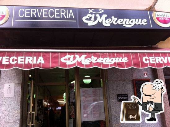 Carta del pub y bar Cerveceria el merengue, Alicante