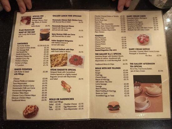 Menu at Saddler's Of Forfar cafe, Forfar