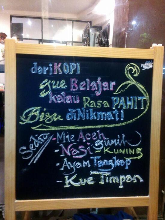 The Atjeh Connection Sabang cafe, Jakarta - Restaurant menu and reviews