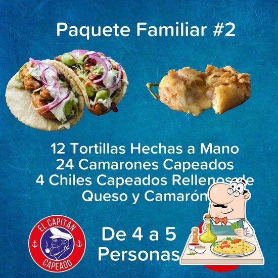 Carta del restaurante El Capitan Capeado, Mazatlán
