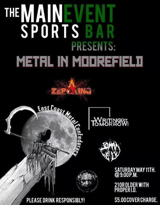 Menu at The Main Event pub & bar, Moorefield