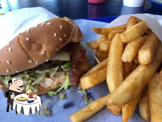 Menu at Sky Burgers restaurant, Paramount