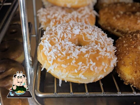 Menu at Happy Donuts cafe, Eureka