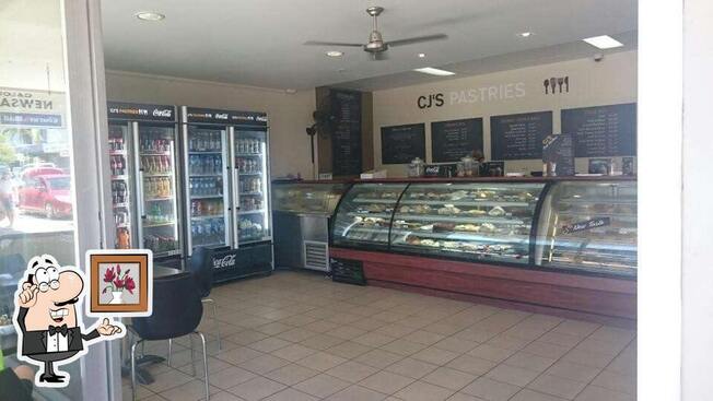Menu at CJ's Pastries cafe, Caloundra