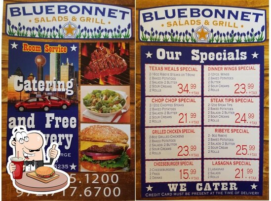 Menu at Bluebonnet Salads & Grill fast food, Dallas