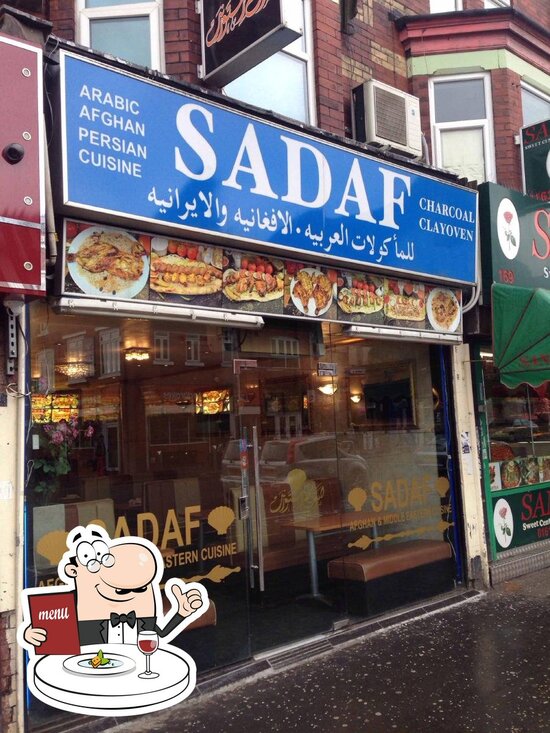 Carta de comida rápida SADAF, Manchester, 167 Wilmslow Rd