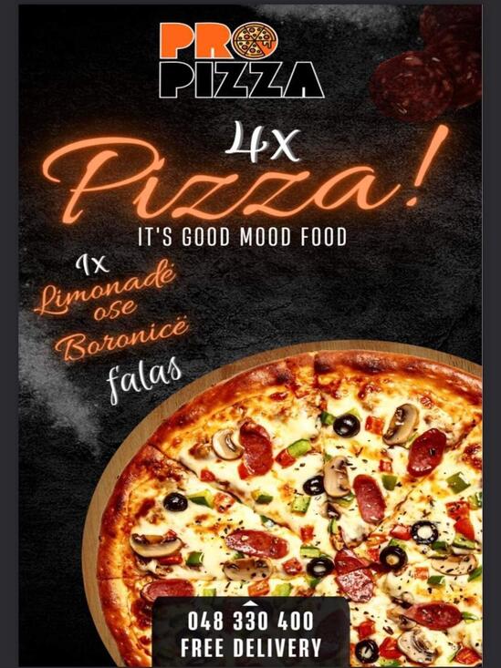 Speisekarte von Pro Pizza, Prizren