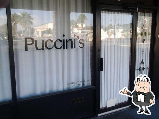 Menu at Puccini's restaurant, Sarasota