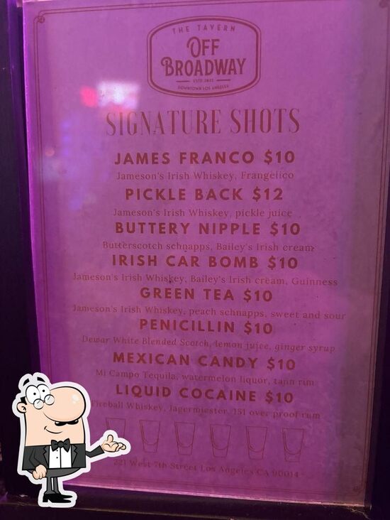 Tavern Off Broadway, Los Angeles - Restaurant menu, prices and reviews