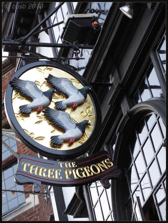 Menu at Three Pigeons pub & bar, Guildford
