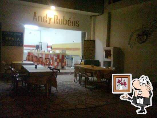 Menu at Andy Rubens' restaurant, Cancún