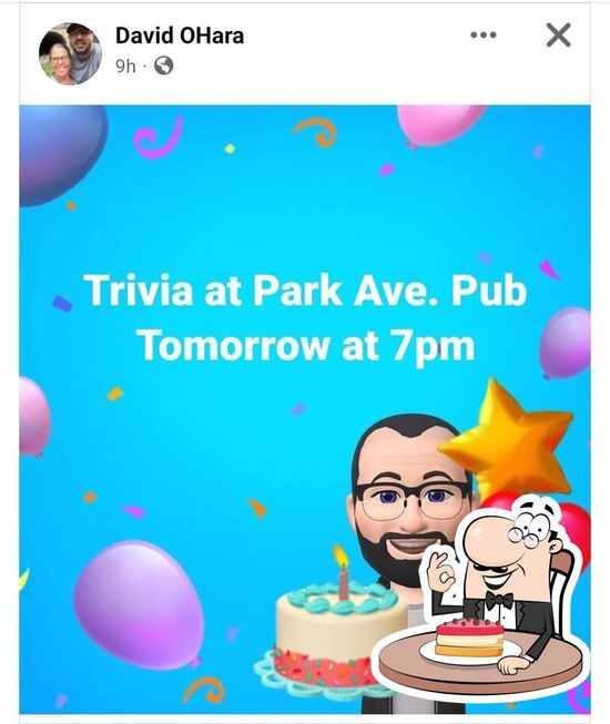 Menu at The Park Avenue Pub, Patton