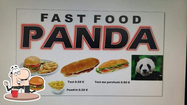 Menu at Fast Food PANDA, Prishtina