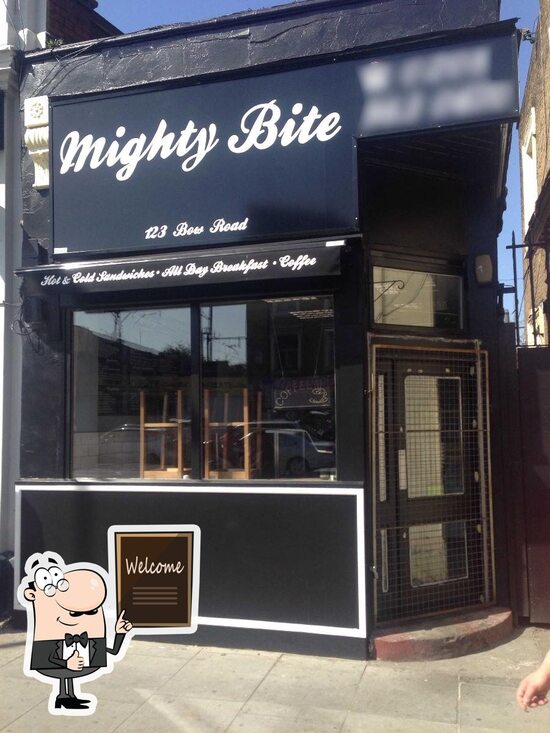 Menu at Mighty Bite Cafe, London, 123 Bow Rd