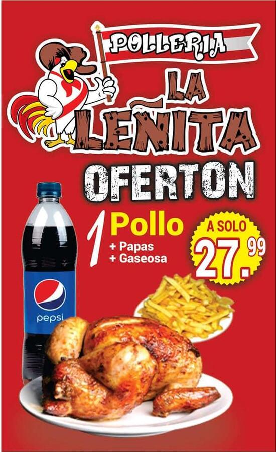 Menu at Polleria La leñita restaurant, Lurin, Atocongo 870
