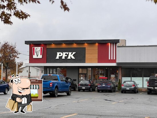 Menu au PFK restaurant, Victoriaville, 620 Bd Jutras E
