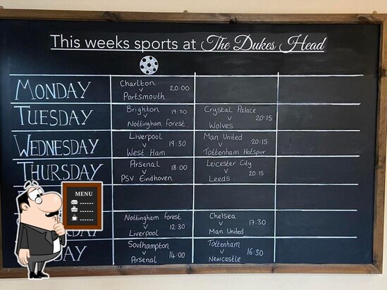 Menu at Dukes Head pub & bar, Shadoxhurst