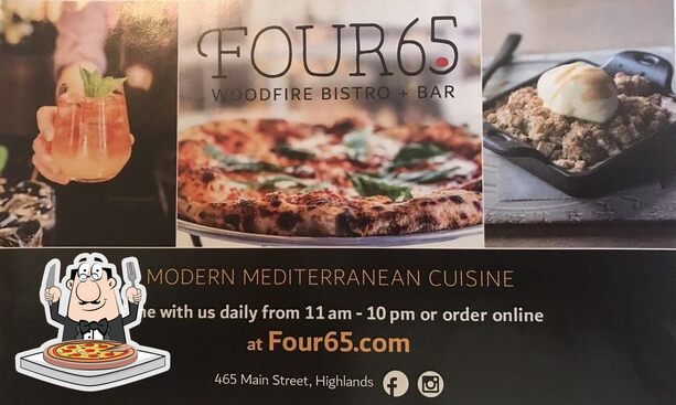 Four65 Woodfire Bistro + Bar in Highlands - Restaurant menu and reviews