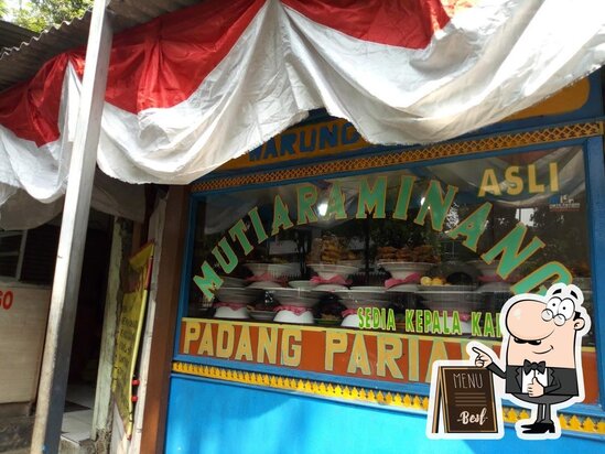 Menu at RM MUTIARA MINANG restaurant, Central Jakarta