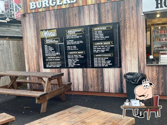 Menu at The Coffee Hut cafe, Swansea