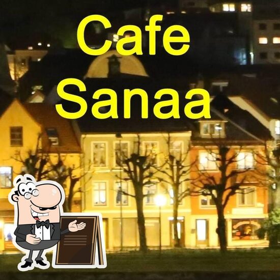 Menu at Cafe Sanaa, Bergen