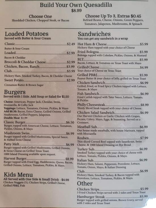 Harvest Kitchen, Hickman - Restaurant menu, prices and reviews