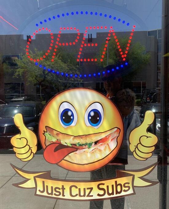 Menu at Just Cuz Subs restaurant, Phoenix