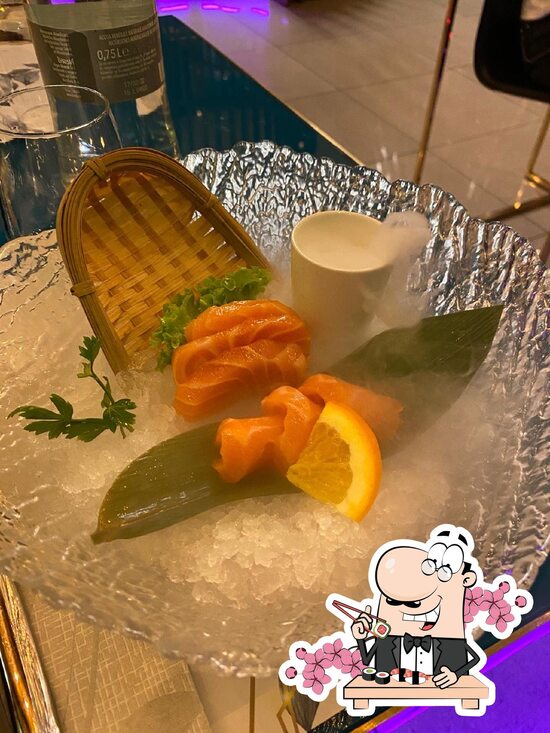 Menu at Miyo Sushi restaurant, Turin, Via Paolo Sacchi