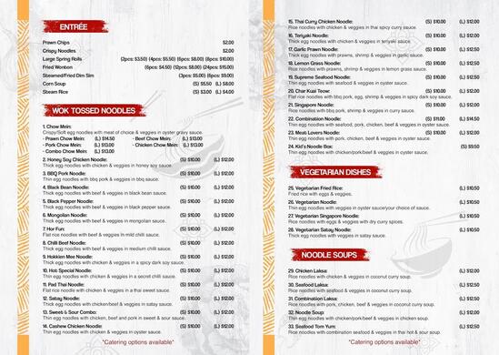 Menu at Mr Lin Noodle & Rice - Goodna fast food, Goodna