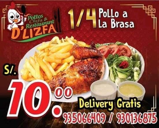 Menu at Dlizfa Polleria restaurant, Ayacucho
